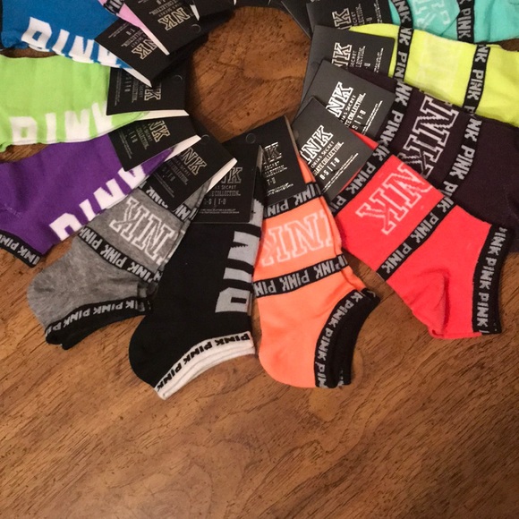 PINK Victoria's Secret | Accessories | Pink Socks Bundle Of 5 Pairs ...